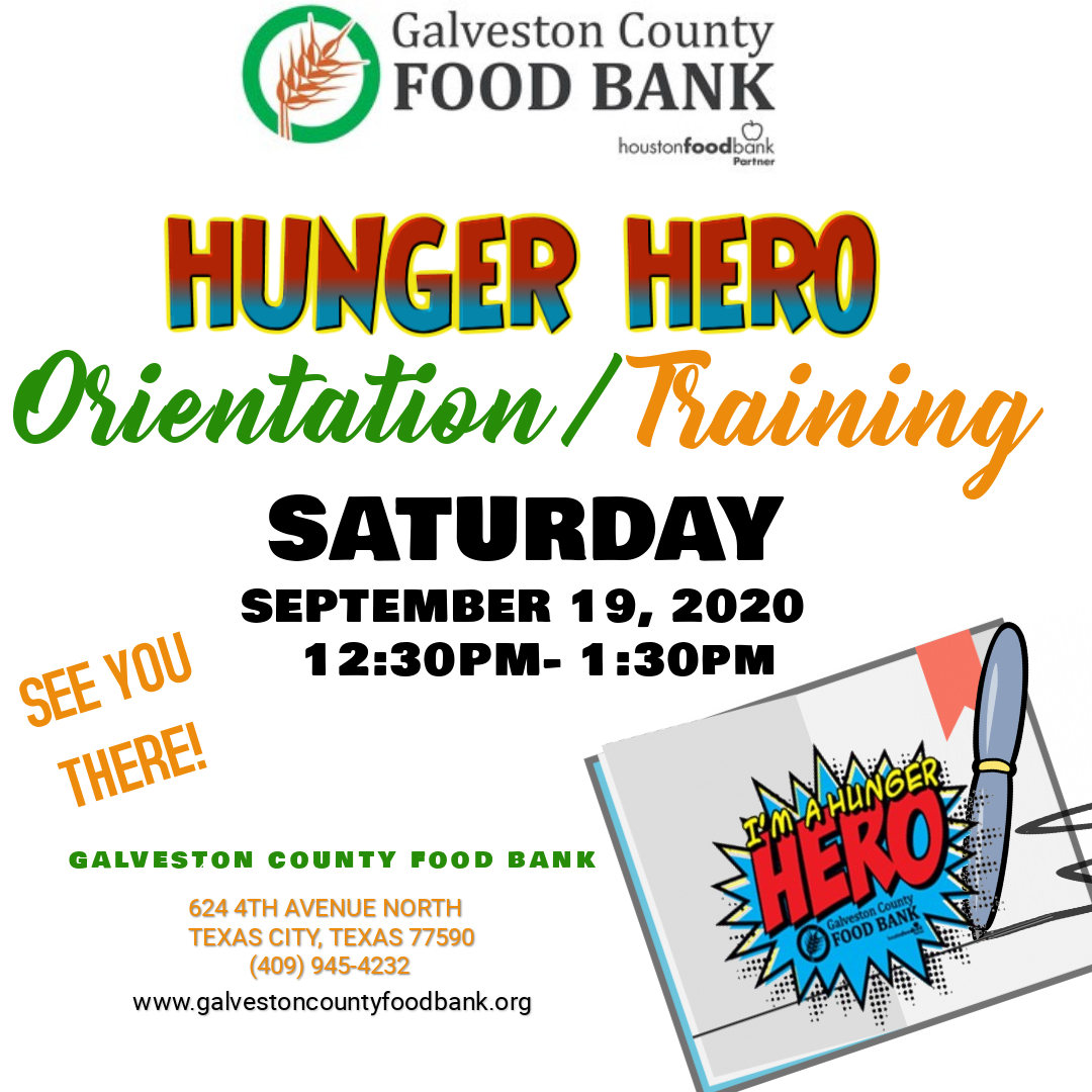 Hunger Hero Orientation & Training – Galveston County Food Bank